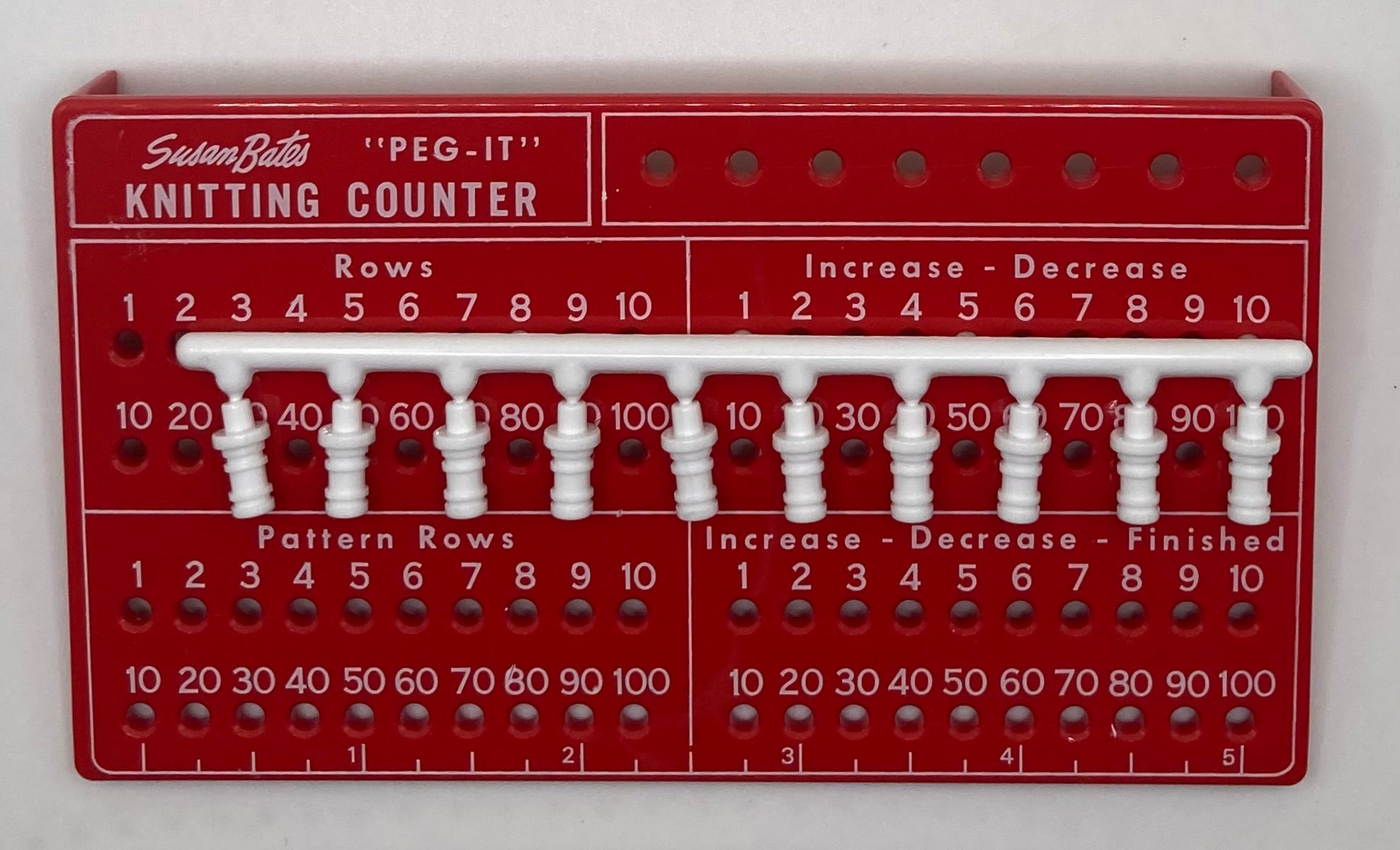 Susan Bates "Peg-it" Knitting Counter – Vintage Stitch Australia
