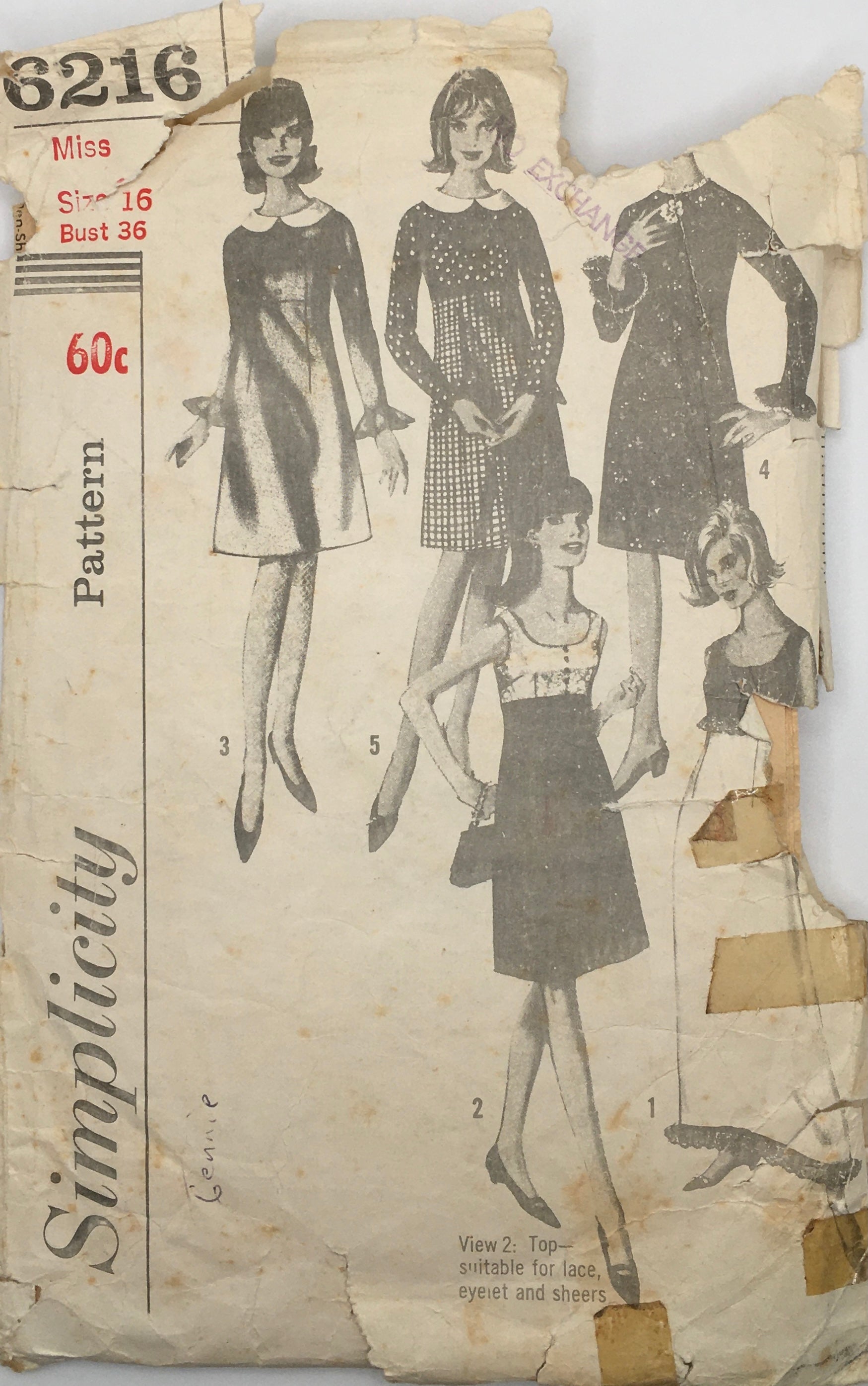 1965 Vintage Sewing Pattern: Simplicity 6216 – Vintage Stitch Australia